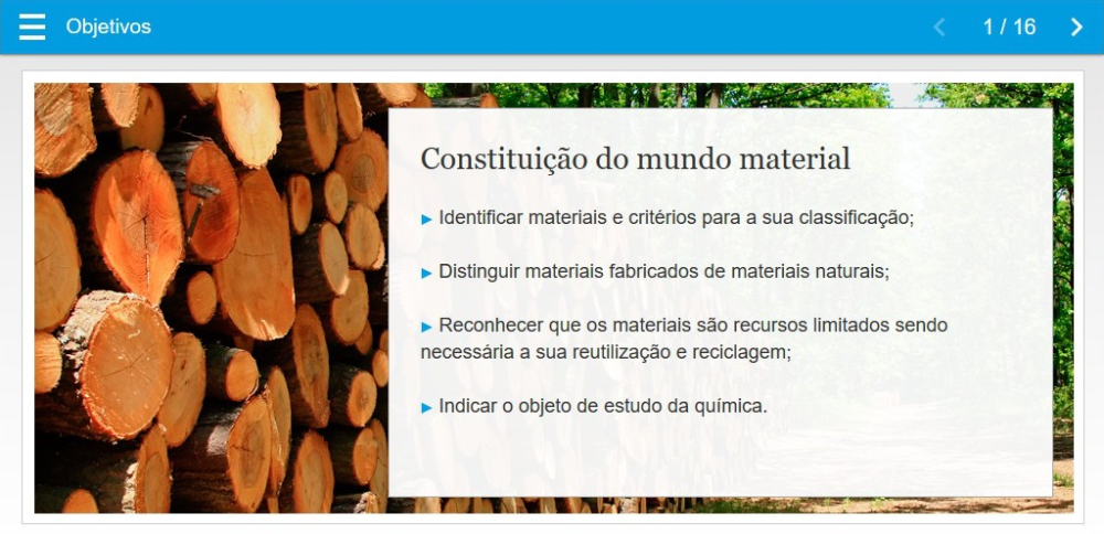 Constituição do mundo material - Escola Virtual