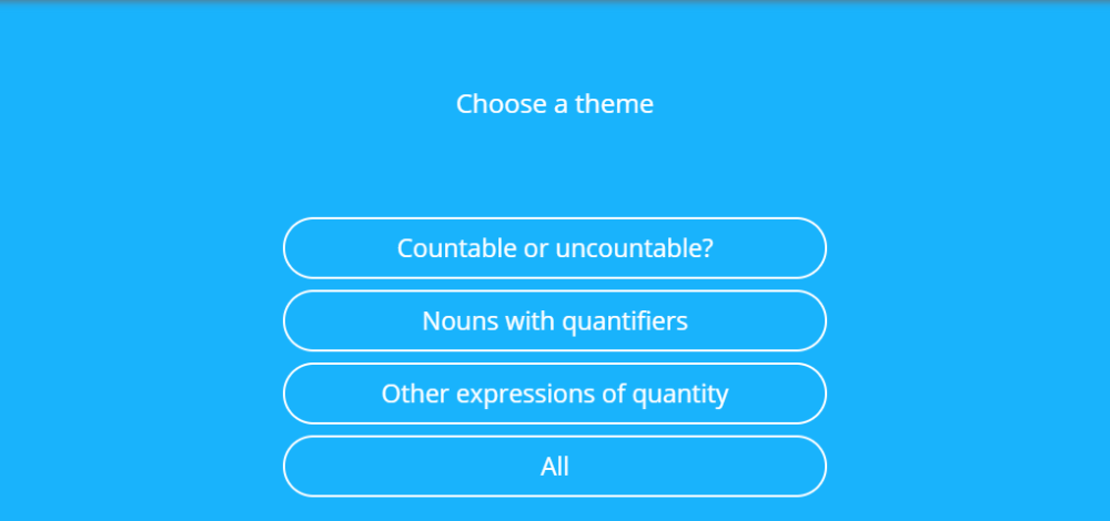 Escola Virtual - Digital game: Countable and uncountable nouns